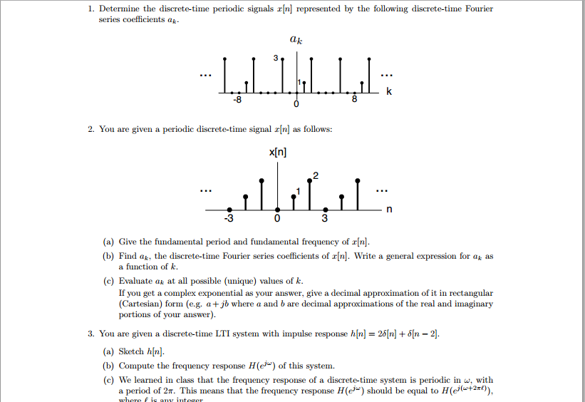 Determine the discrete-time periodic signals x[n] | Chegg.com