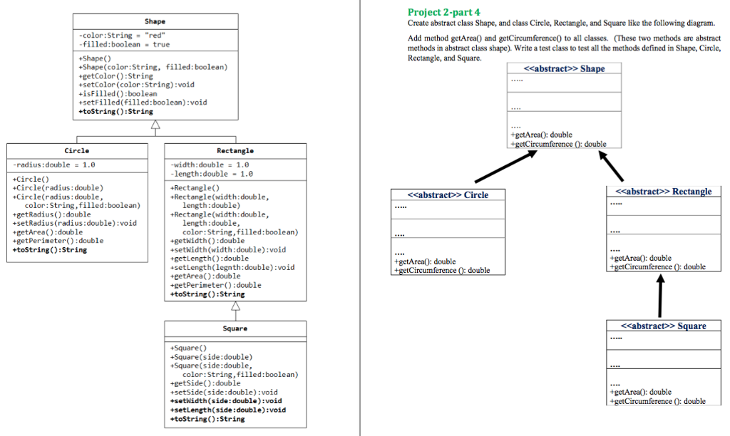Solved Project 2-part 2 In this part, a subclass called | Chegg.com