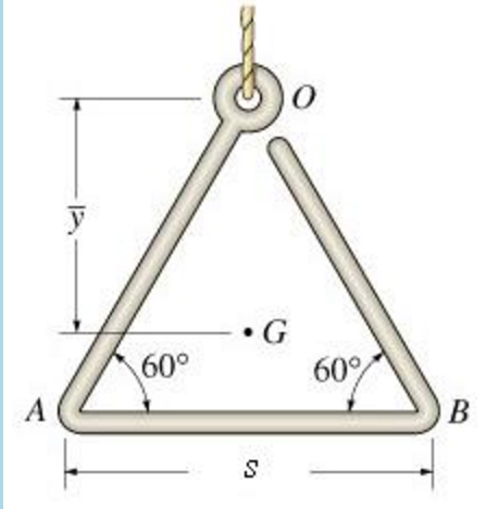 Solved The triangle shown is made from wire with mass per | Chegg.com