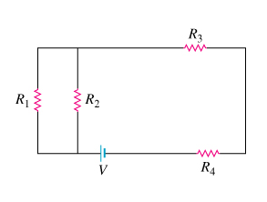 Solved Consider the network of four resistors shown in the | Chegg.com