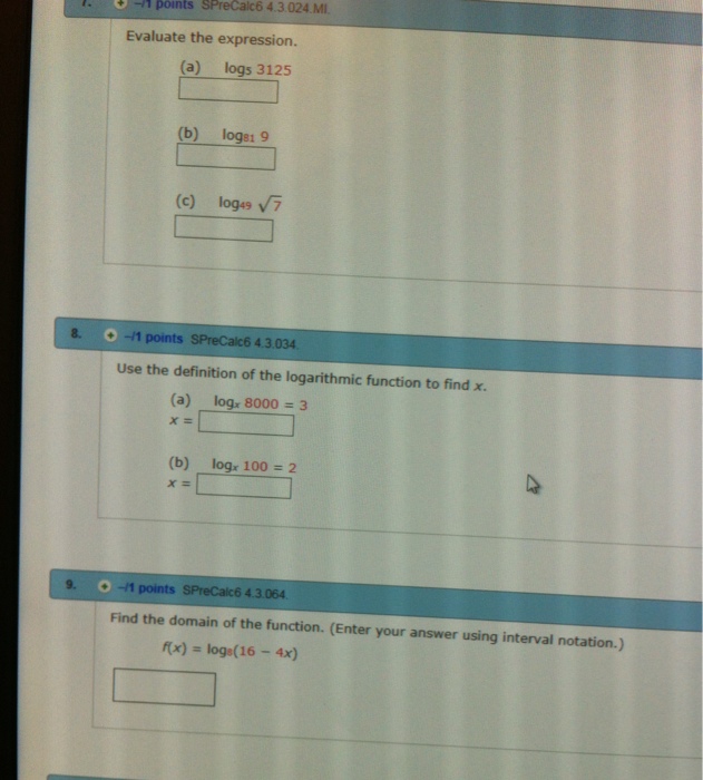 Solved Evaluate the expression. (a) logs 3125 (b) log81 9 | Chegg.com
