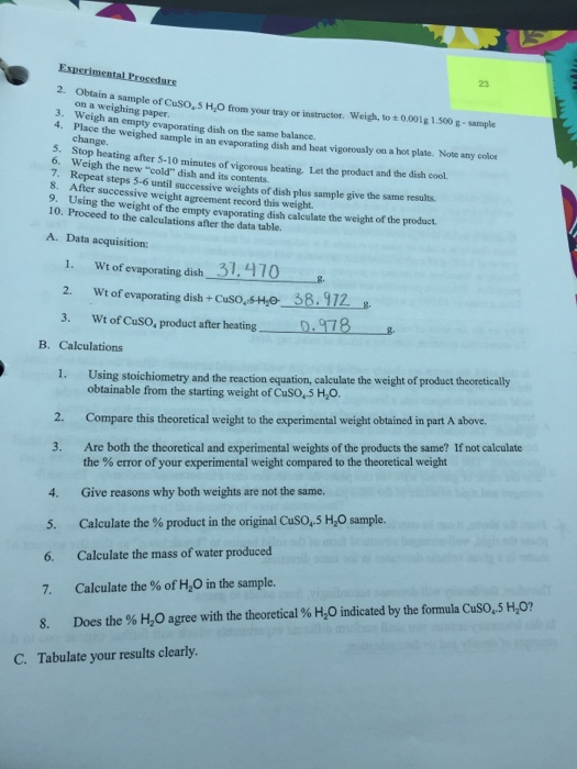 Solved Help on calculations. Starting at #1 | Chegg.com