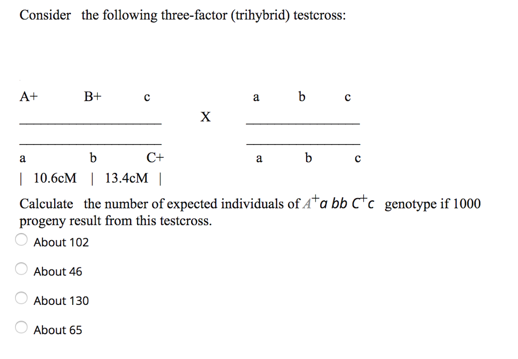 Solved Consider the following three-factor (trihybrid) | Chegg.com