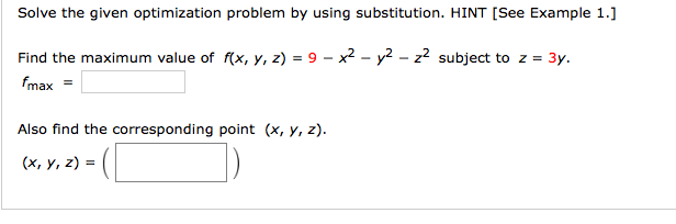 Solved Solve the given optimization problem by using | Chegg.com