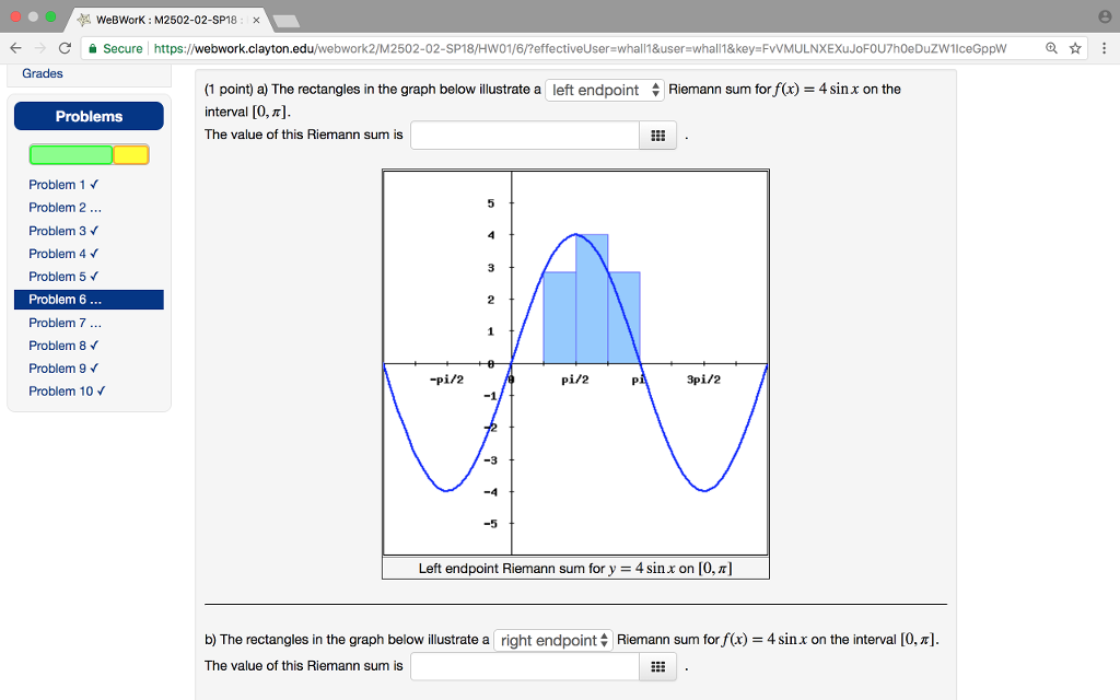 Solved 似WeBWorK : M2502-02-SP18 x Secure | Chegg.com