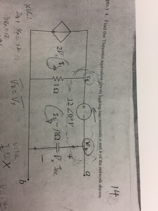 Solved Find the Thevenin equivalent circuit looking into | Chegg.com
