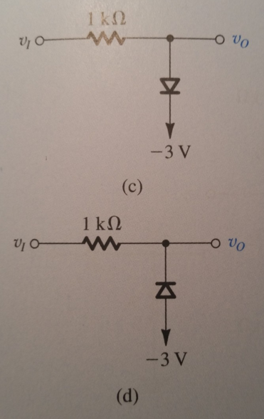 Solved Sketch the transfer characteristic vo versus vI for | Chegg.com