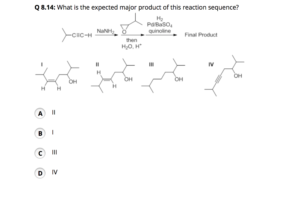 Solved Q 8.14: What is the expected major product of this | Chegg.com