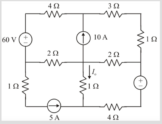 Solved find I0 using node method | Chegg.com