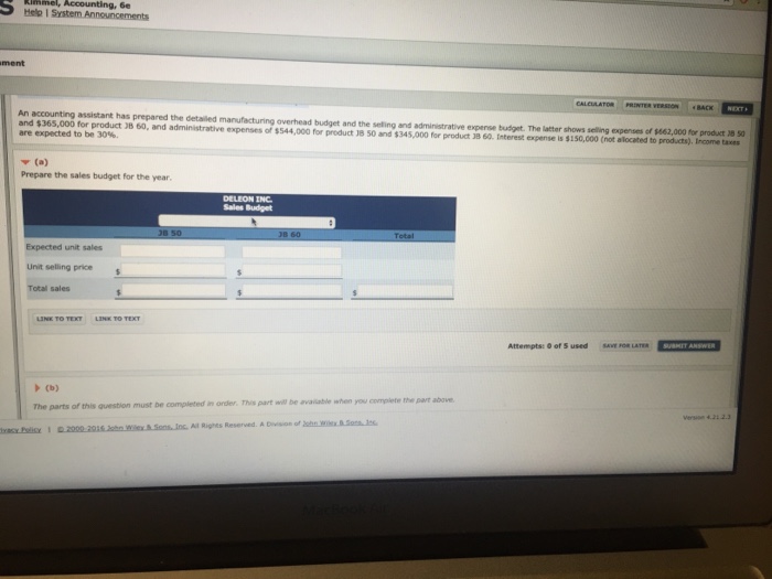 Solved PRINTER VERSION Problem 21-2A (Part Level submission | Chegg.com