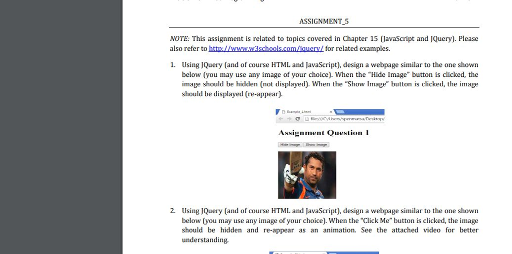 Solved Assignment 5 Note This Assignment Is Related To 