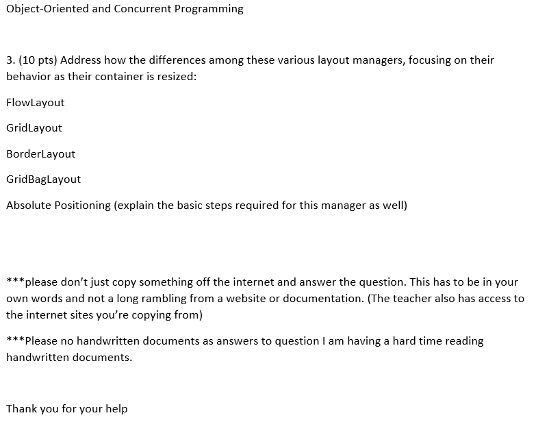 Solved Object-Oriented and Concurrent Programming. Address | Chegg.com