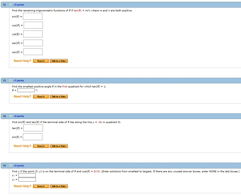 Solved Please, please help with these trig problems! My goal | Chegg.com