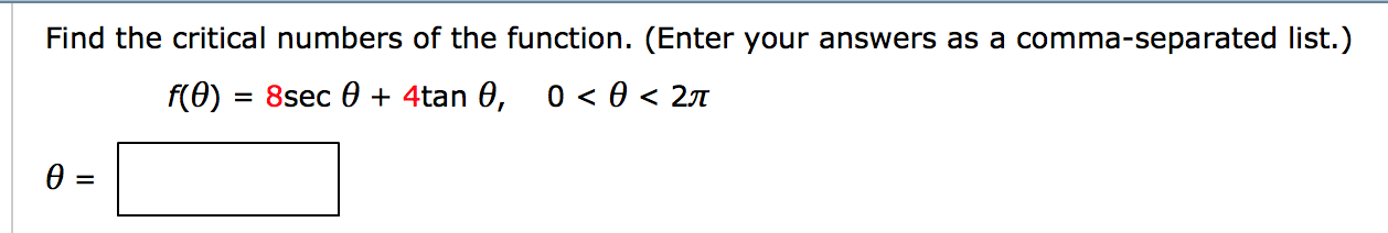Solved Find the critical numbers of the function. (Enter | Chegg.com