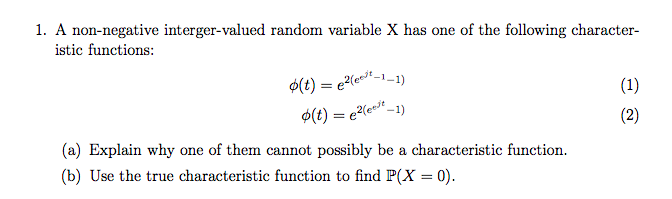 Solved 1. A non-negative interger-valued random variable X | Chegg.com