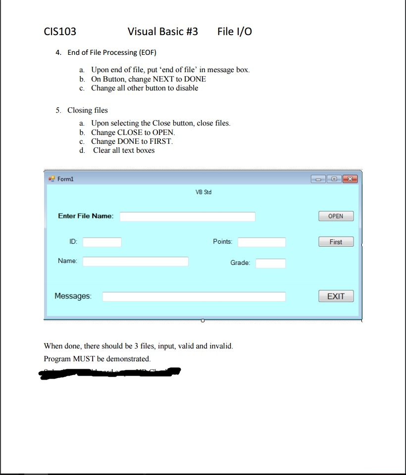 This is using Visual Basic Application Forms (PLEASE | Chegg.com