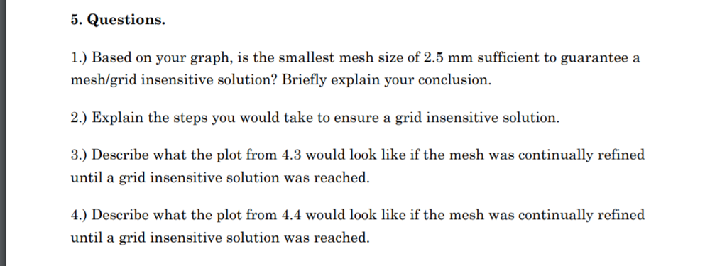 5. Questions. 1.) Based on your graph, is the | Chegg.com