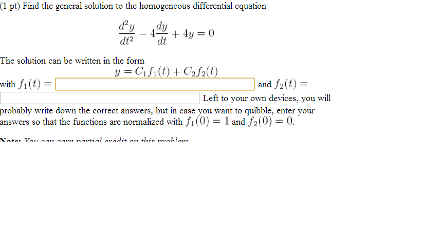 Solved Find the general solution to the homogeneous | Chegg.com