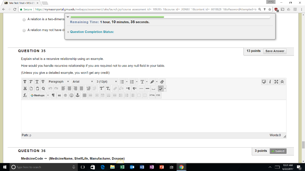 Solved Explain what is a recursive relationship using an | Chegg.com