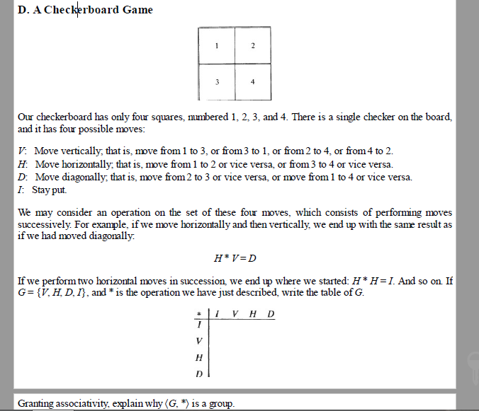 Solved Our checkerboard has only four squares, numbered 1, | Chegg.com
