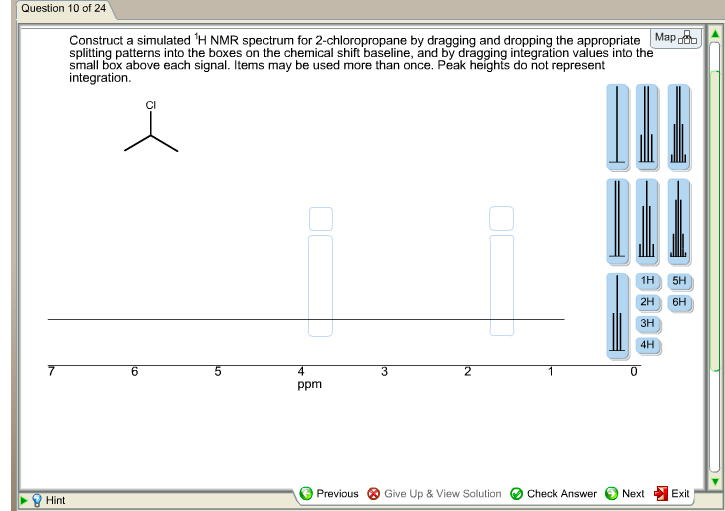 Solved Construct a simulated^1H NMR spectrum for | Chegg.com
