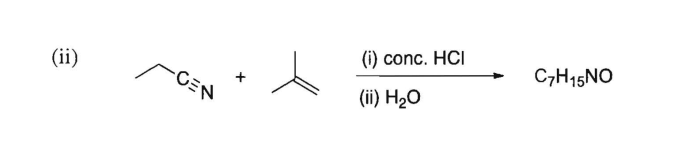 Solved (ii) (i) conc. HCI /? C7H15NO (ii) H20 | Chegg.com