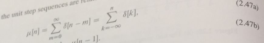 Solved Verify The Relation Between The Unit Sample Sequence