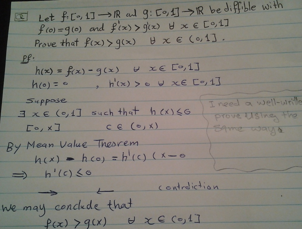 Solved Let F [0 1] Rightarrow R And G [0 1] Rightarrow R