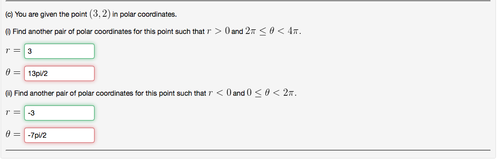 Solved You are given the point (3, 2) in polar coordinates. | Chegg.com Solved You are given the point (3, 2) in polar coordinates. | Chegg.com