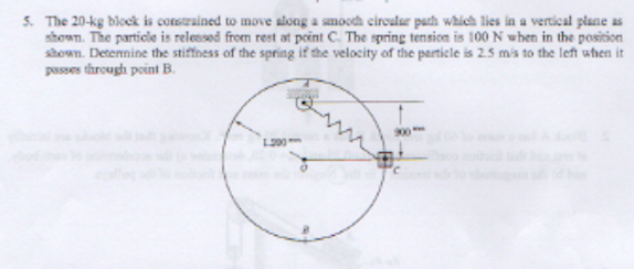 Solved 5. The 20-kg block is consoained to move along a | Chegg.com