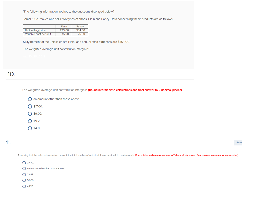 Solved [The following information applies to the questions | Chegg.com