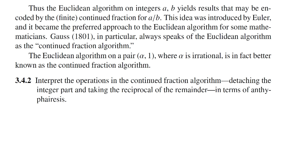 Solved Thus the Euclidean algorithm on integers a, b yields | Chegg.com