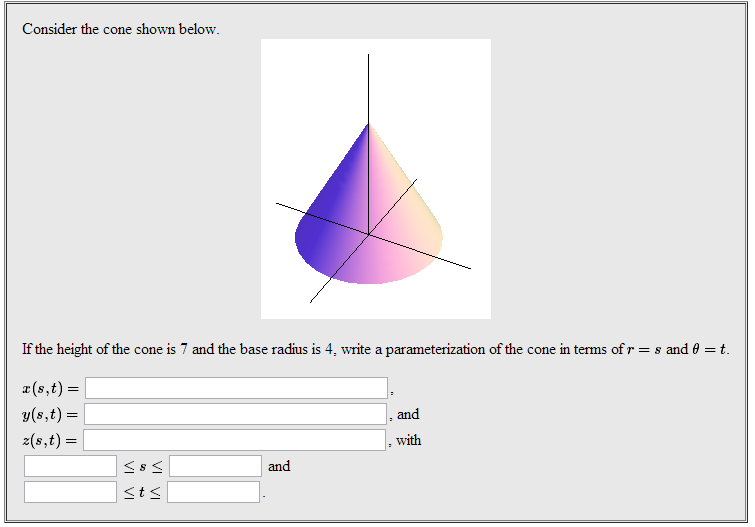 Solved Consider the cone shown below. If the height of the | Chegg.com