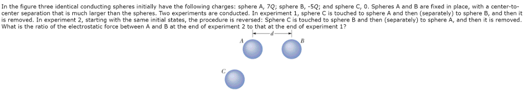 Solved In the figure three identical conducting spheres | Chegg.com