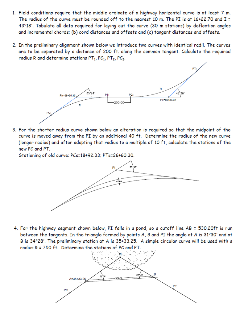 Field conditions require that the middle ordinate of | Chegg.com