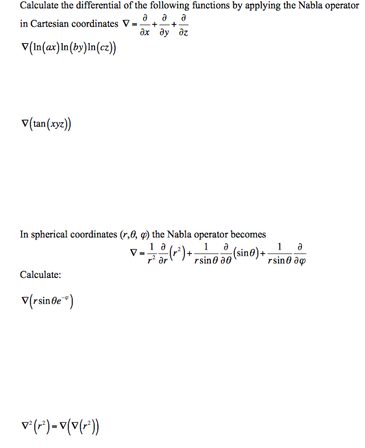 Solved Calculate the differential of the following functions | Chegg.com