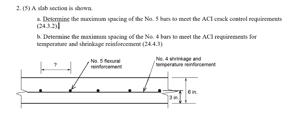 Solved 2. (5) A slab section is shown. a. Determine the | Chegg.com