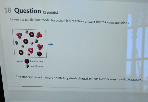Solved 18 Question (2 points) Given the particulate model | Chegg.com