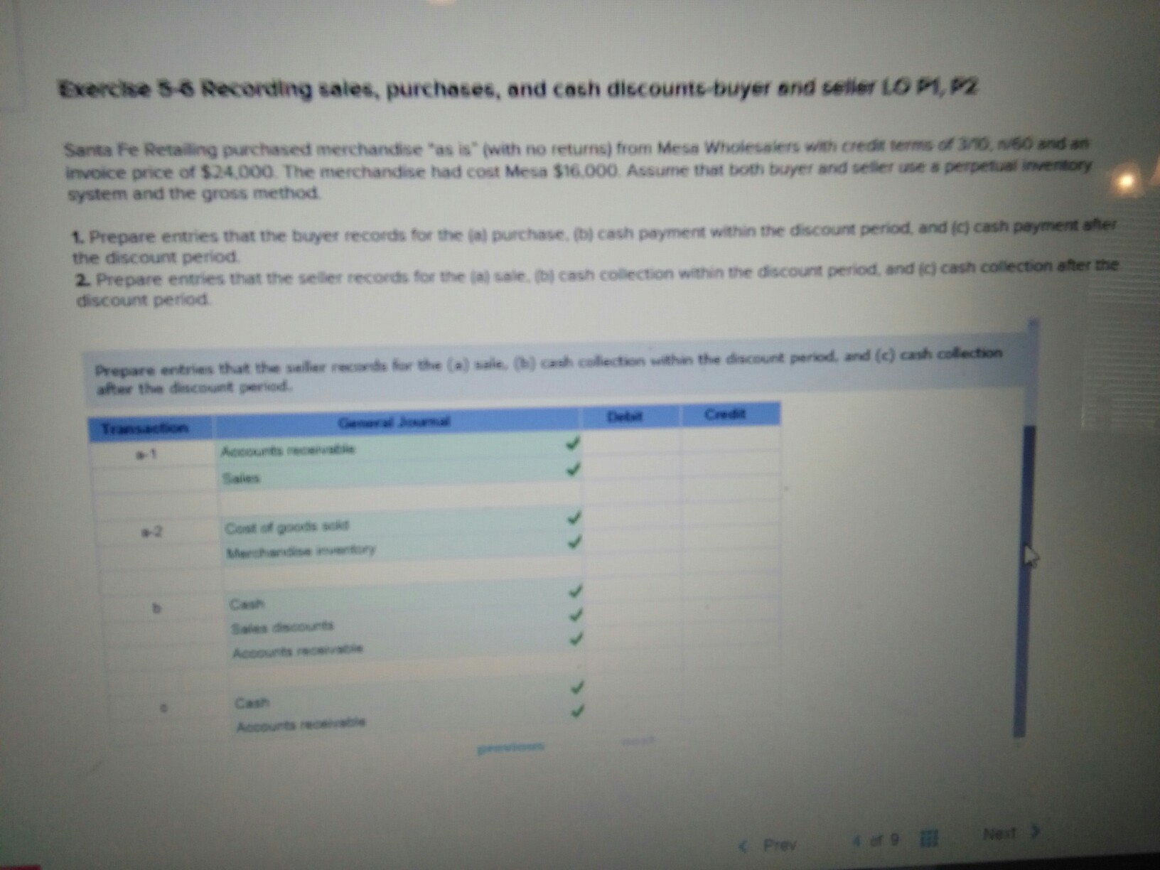 Solved Exercise s6 Recording sales, purchases, and cash | Chegg.com