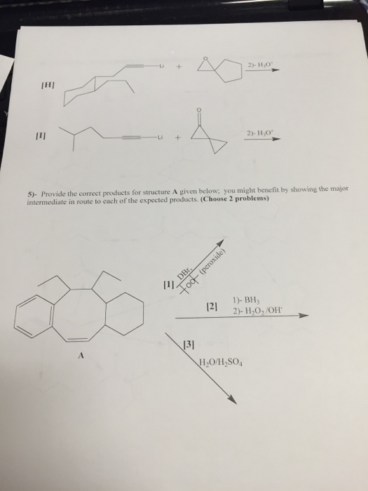 Solved Provide the correct products for structure A given | Chegg.com