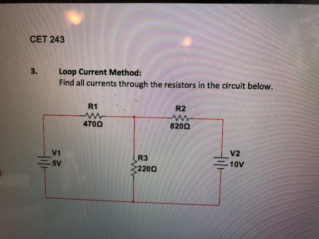Solved Using the Loop Current Method, find all currents | Chegg.com