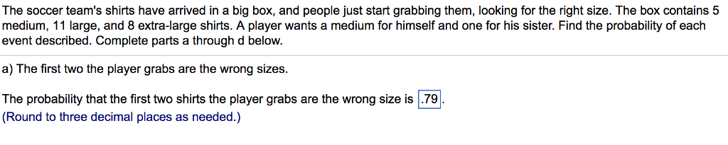 Solved The soccer team's shirts have arrived in a big box, | Chegg.com