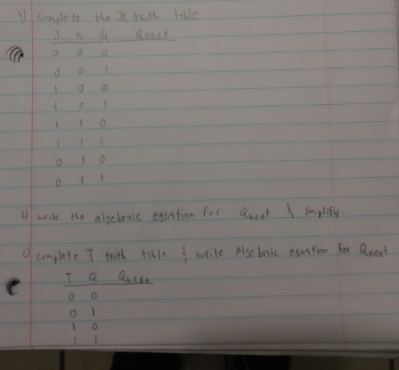 Solved Complete each truth table and write the algebraic | Chegg.com