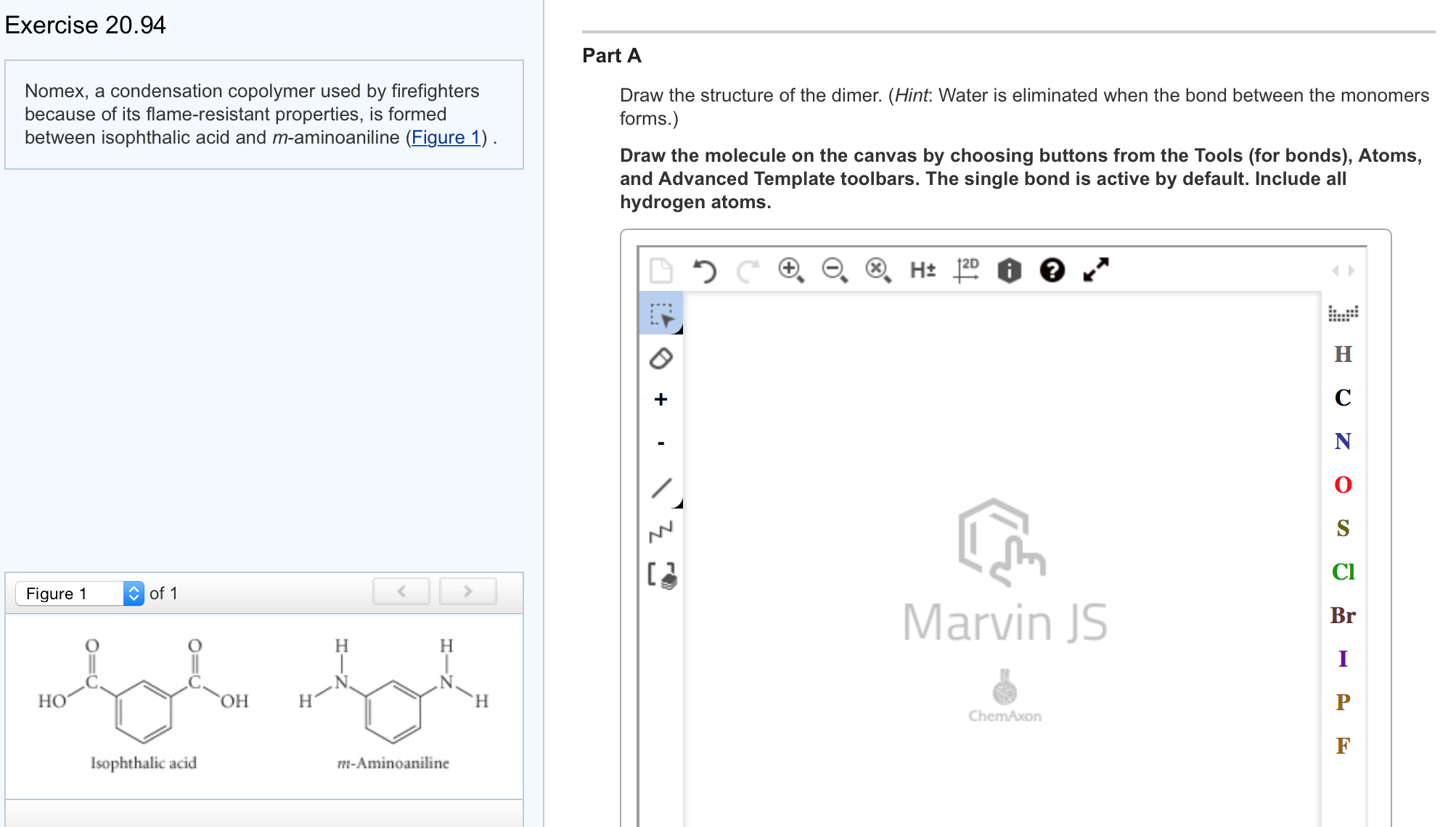 Solved Exercise 20.94 Nomex, a condensation copolymer used | Chegg.com