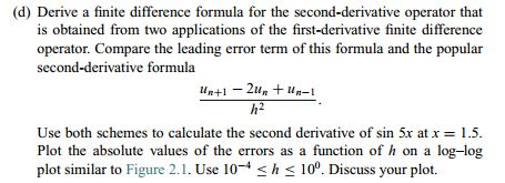 can someone help for how to drive 2nd derivative | Chegg.com
