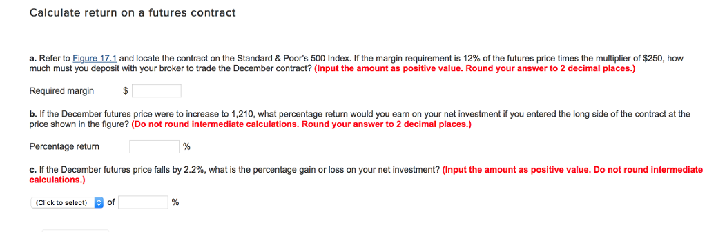 Calculate return on a futures contract a Refer to | Chegg.com