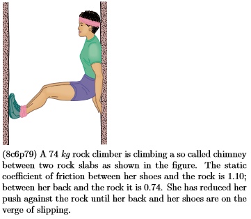 Solved What is her push against the rock? What fraction of | Chegg.com