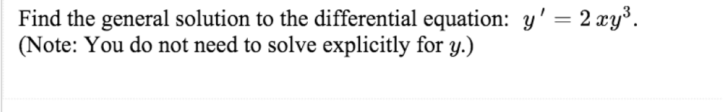Solved Find the general solution to the differential | Chegg.com