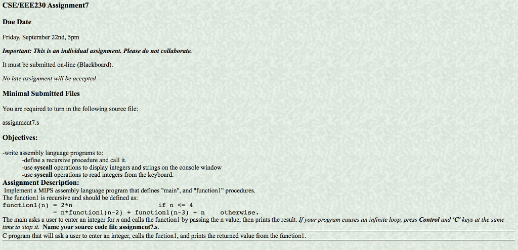 Solved Cseeee230 Assignment Due Date Friday September