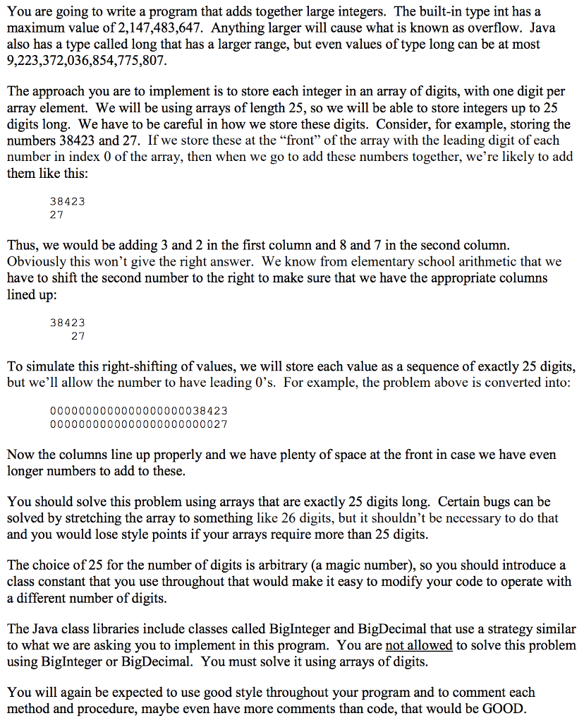 Solved You are going to write a program that adds together | Chegg.com